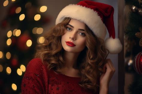Premium Photo Beautiful Slavic Girl Near The Christmas Tree