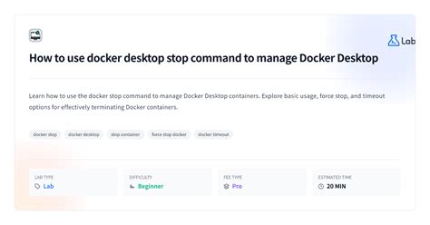 How To Use Docker Desktop Stop Command To Manage Docker Desktop Labex