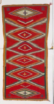 Bonhams A Navajo Germantown Runner 5ft 10in X 2ft 10in
