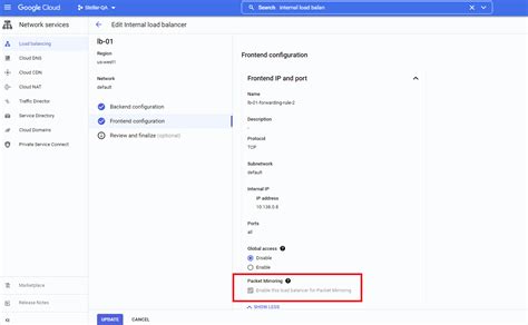 Configuring Gcp Packet Mirroring