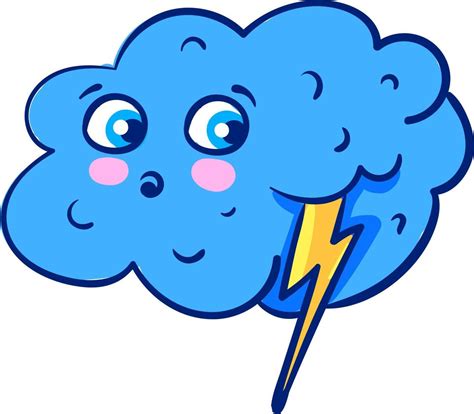 Scared Cloud Illustration Vector On White Background 13690803 Vector Art At Vecteezy