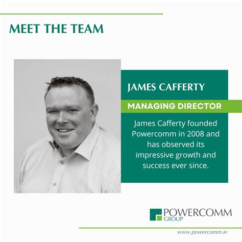 🤝 Meet The Team 🤝 Meet James Cafferty Our Managing Director