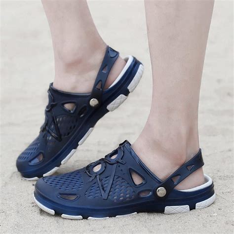 Kaegreel Mens Hollow Out Breathable Light Weight Beach Casual Sandals