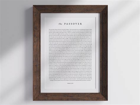The Passover Bible Verse Exodus 12 Bible Wall Art Jewish Art