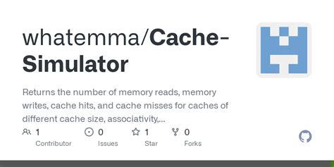 GitHub Whatemma Cache Simulator Returns The Number Of Memory Reads Memory Writes Cache Hits