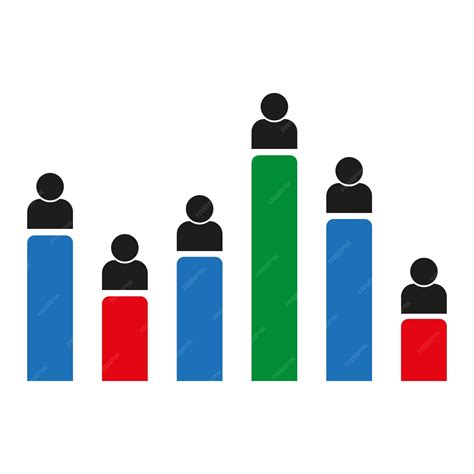 Premium Vector People Bar Chart Colorful Data Visualization Demographic Analysis Icon