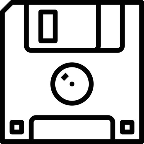 Floppy Disk Drive Storage Computer Accessory Outline Icon 14354777