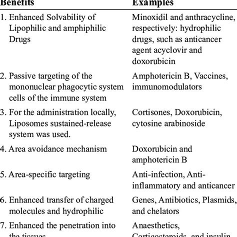 Graphic Depicts Many Types Of Liposomal Drug Delivery Systems