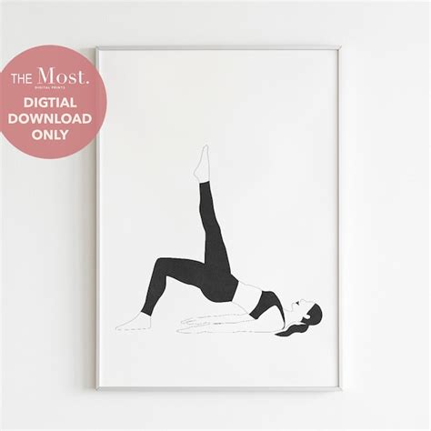 Wall Pilates Exercise Poster Etsy