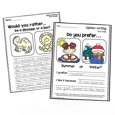 First Grade Writing Prompts Bundle Opinion Narrative And More