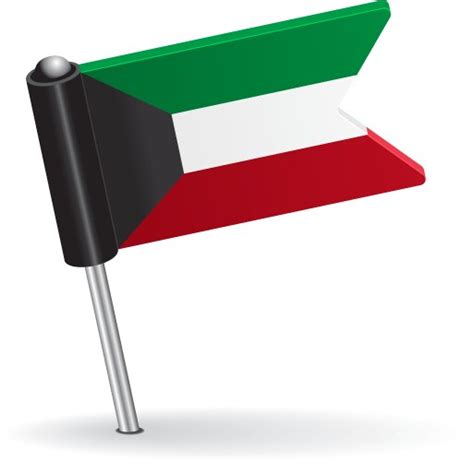kuwait waving flag royalty free vector image vectorstock