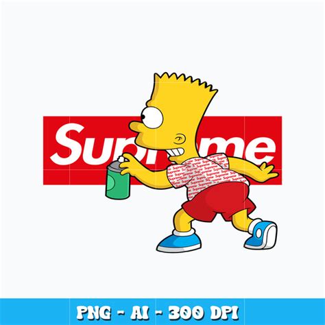 Supreme Bart Simpson Svg Supreme Svg Bart Simpson Svg Log Inspire Uplift