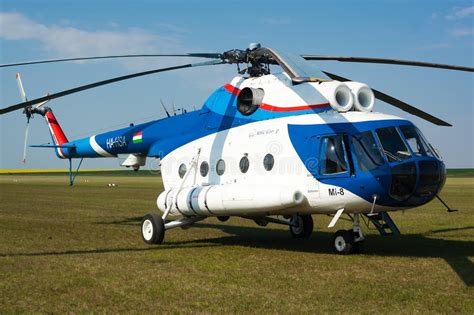 Commercial Helicopter At Airport And Airfield Rotorcraft General
