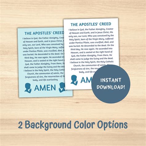 Apostles Creed Catholic Classroom Posters Catholic School Catholic