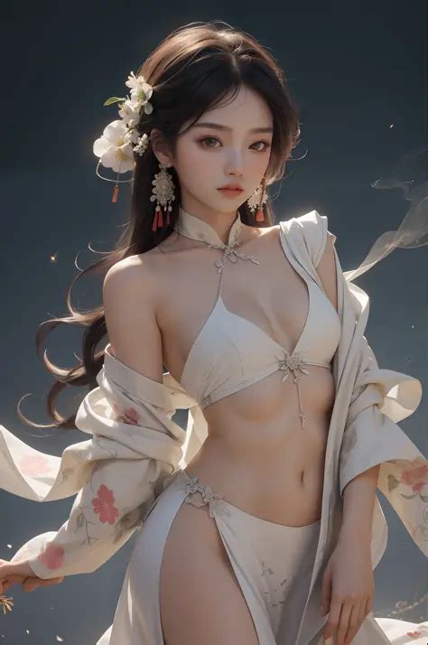 Nsfw Zhongfenghua Girll Waist Up Solo Seaart Ai