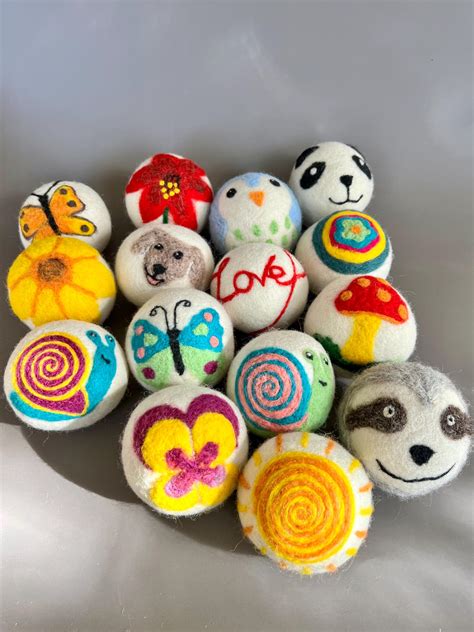 Needle Felted Dryer Balls Etsy