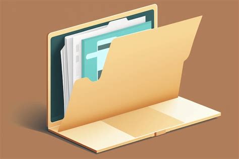 Premium Ai Image File Folder Illustration On Laptop Screen Data Storage Concept Background