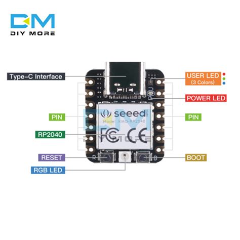 Jual Type C Seeeduino Xiao 2040 Microcontroller Cortex M0 Nano 133mhz Spi I2c Uart Interface