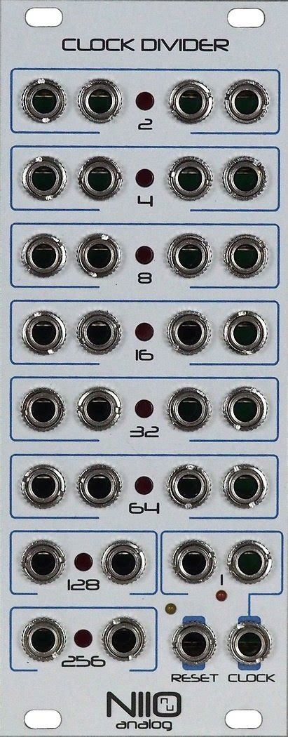 Niio Analog Clock Divider Eurorack Module On Modulargrid