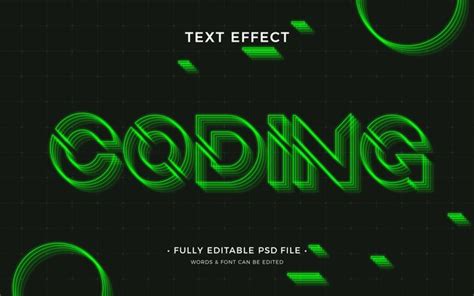 Premium Psd Electronic Code Text Effect