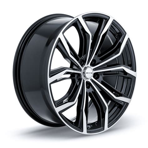 Rtx Black Widow Wheel 17x75 5x1143 Et42 Cb731 Machined Black