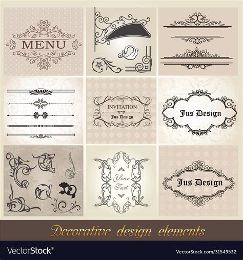 European Pattern Classical Decorative Lines Vector Image