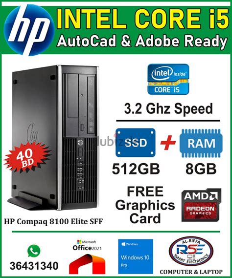 Hp I5 Computer Good Working 512gb Ssd And Ram 8gb Free Amd Graphics Card