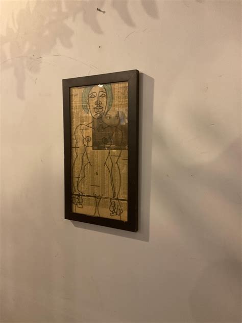 Nude Female Drawing On Newspaper Stock Quotes For Sale At 1stdibs