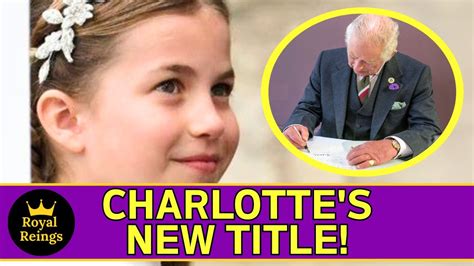 Royal Surprise: Princess Charlotte Overjoyed as King Charles Bestows Anne’s Prestigious Title ...