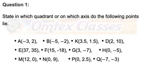 Omtex Classes Chapter 7 Coordinate Geometry Mathematics Part I
