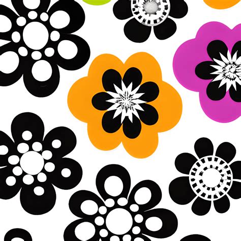 Mary Quant Flowers Inspiration Pattern · Creative Fabrica