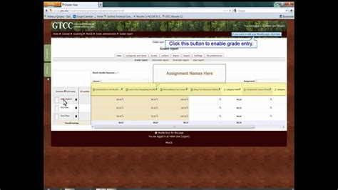 Entering Grades In Moodle 2 2 Youtube