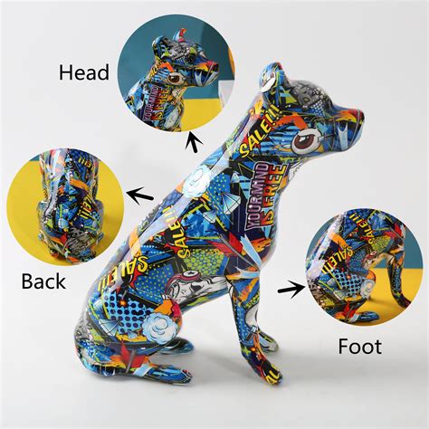 Graffiti Staffordshire Bull Terrier Resin Statue Corx Designs
