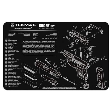 Tekmat Ruger Lcp Gun Cleaning Mat 17 Us Patriot