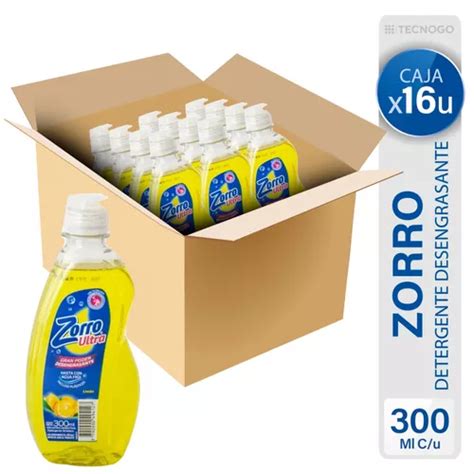 Caja Detergente Zorro Limon Original Concentrado Desengrasa Mercadolibre