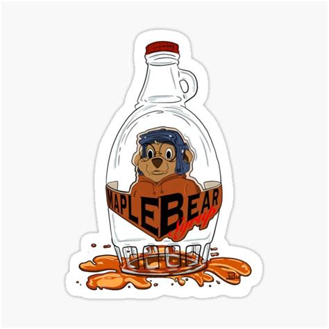Maple Bear Syrup Sticker For Sale By Iceboxblue Redbubble