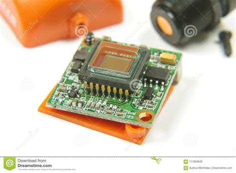 Small CMOS Camera Sensor Inside Analog Drone FPV Camera Stock Image Image Of Optical Record