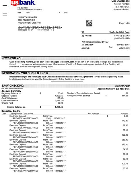 Us Bank Statement Pdf Pdf Credit Card Interest