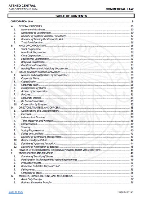 Reviewer Ateneo Blue Notes 2024 Commercial Law Bar Exam Reviewer