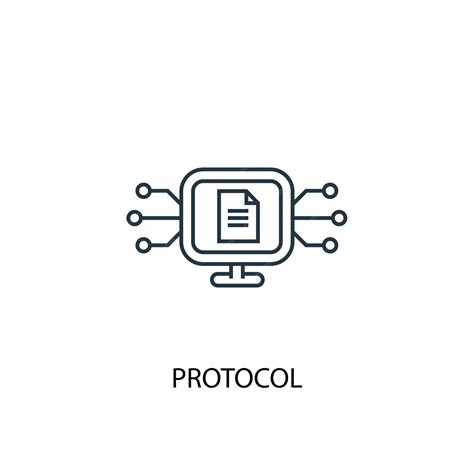 Premium Vector Protocol Concept Line Icon Simple Element