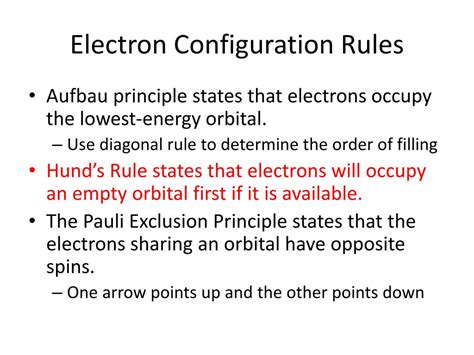 Ppt Electron Configuration Rules Powerpoint Presentation Free