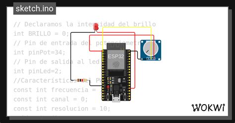 Led Potenciometro Wokwi ESP STM Arduino Simulator
