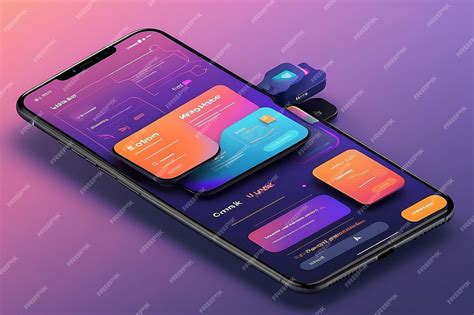 Premium Ai Image Mobile Uiux Concept Illustration