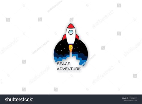 Flying Rocket Vector Design White Background Stock Vector Royalty Free 1956040975 Shutterstock