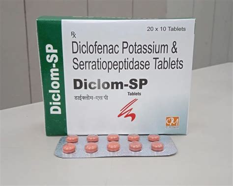 Diclo Potassium 50mg Serratiopeptidase 10mg Tablet At Rs 95box