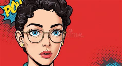 Comic Style Illustration Featuring A Woman With Short Black Wavy Hair