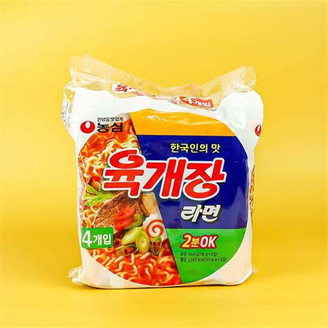 농심 육개장 라면 멀티팩 116g4ea Yukejang Ramen Sarangmartsg
