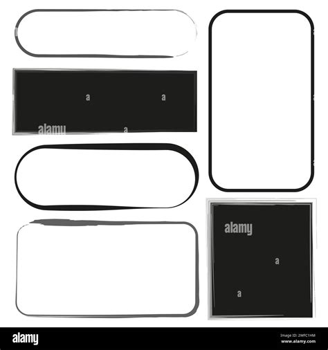 Black Brush Rectangles Vector Illustration Eps 10 Stock Vector Image And Art Alamy