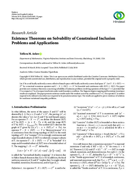Pdf Existence Theorems On Solvability Of Constrained Inclusion