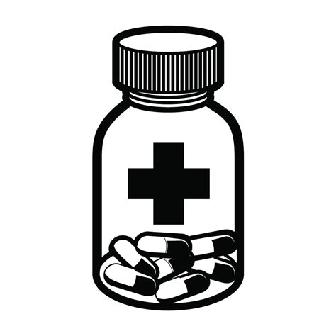 Medicine Clipart Black And White At Genharlemblog Blog